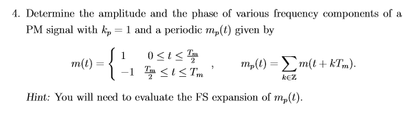 Solved 4. Determine the amplitude and the phase of various | Chegg.com