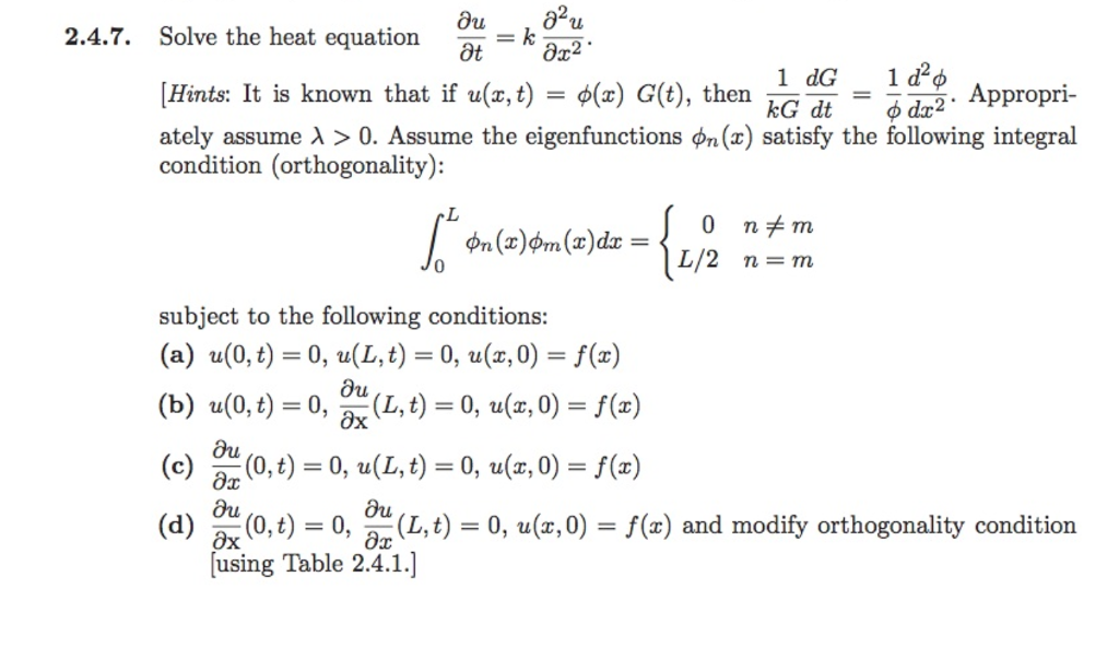 Solved Solve the heat equation partial differential | Chegg.com