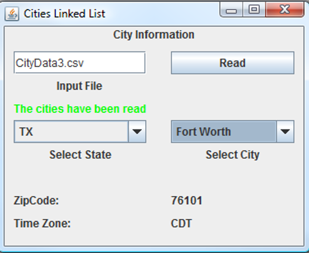 The Question Linked List Atd Create A Java Gui