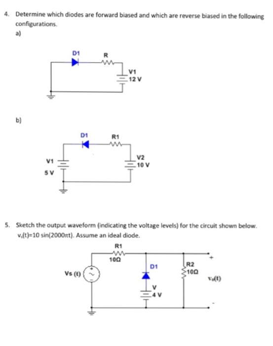 Solved 1. In the following circuit the diode has an internal | Chegg.com