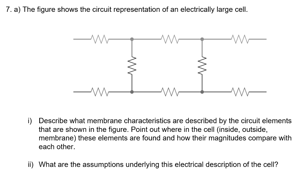 Solved a) The figure shows the circuit representation of an | Chegg.com