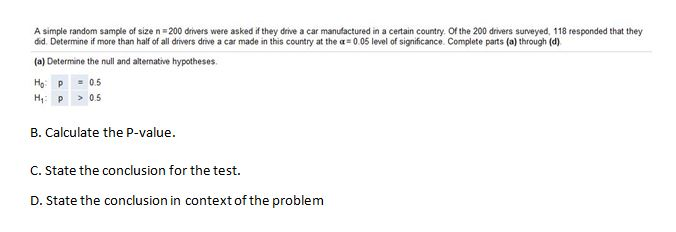 Solved A simple random sample of size n 200 drivers were | Chegg.com