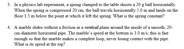 Solved 3. In a physics lab experiment, a spring clamped to | Chegg.com