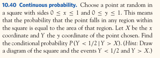 Solved Choose a point at random in a square with sides 0 | Chegg.com
