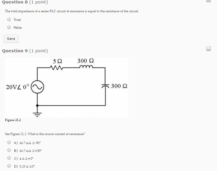 Solved Question 5 (1 point) At the half-power frequencies, | Chegg.com