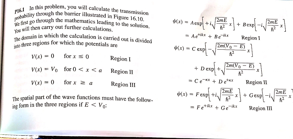 Solved In this problem, you will calculate the transmission | Chegg.com