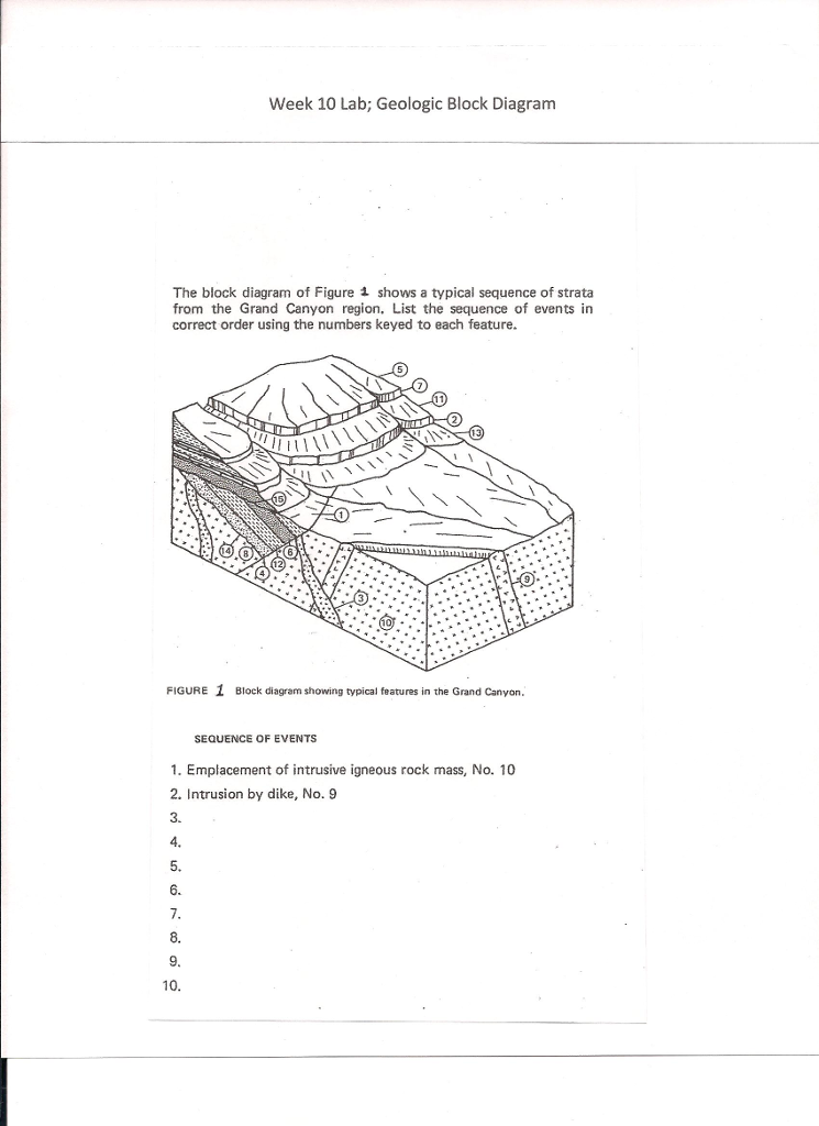 Solved Week 10 Lab Geologic Block Diagram The Block Diagram