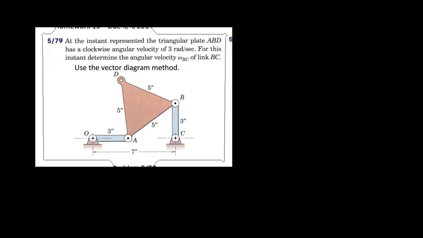 Solved At the instant represented the triangular plate ABD | Chegg.com