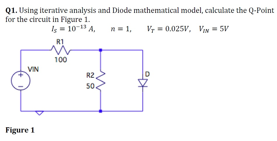 Solved Using iterative analysis and Diode mathematical | Chegg.com