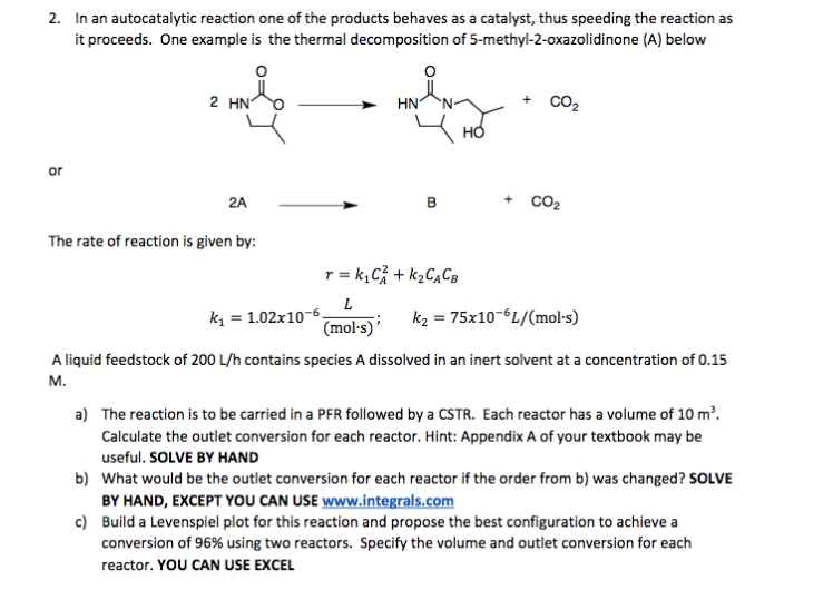 In an autocatalytic reaction one of the products | Chegg.com