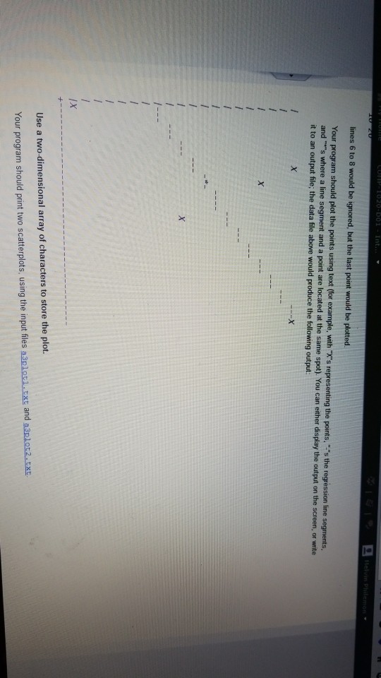Solved top PART B: SCATTERPLOT [10 MARKS] Write a complete | Chegg.com