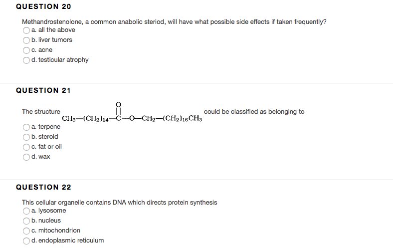 Solved QUESTION 1 A functional group present in fats is O a, | Chegg.com