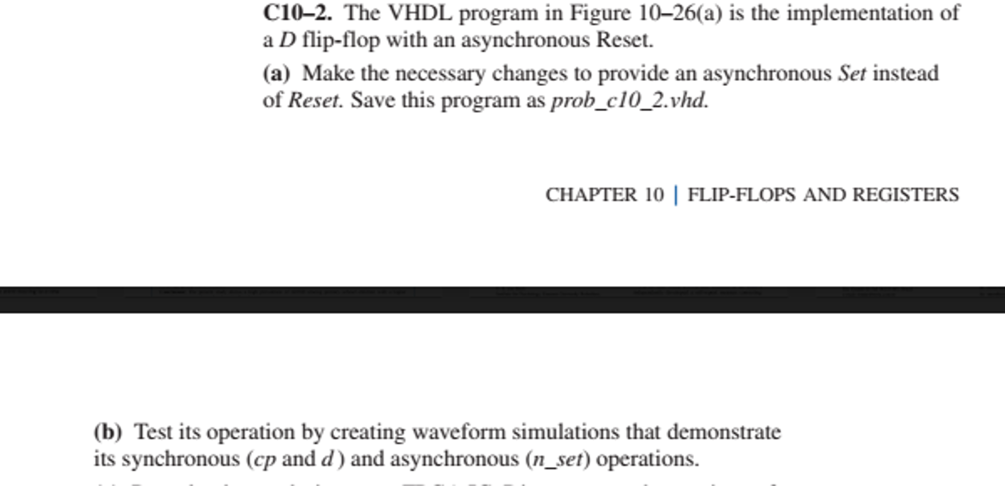 Solved The VHDL program in Figure 10-26(a) is the | Chegg.com