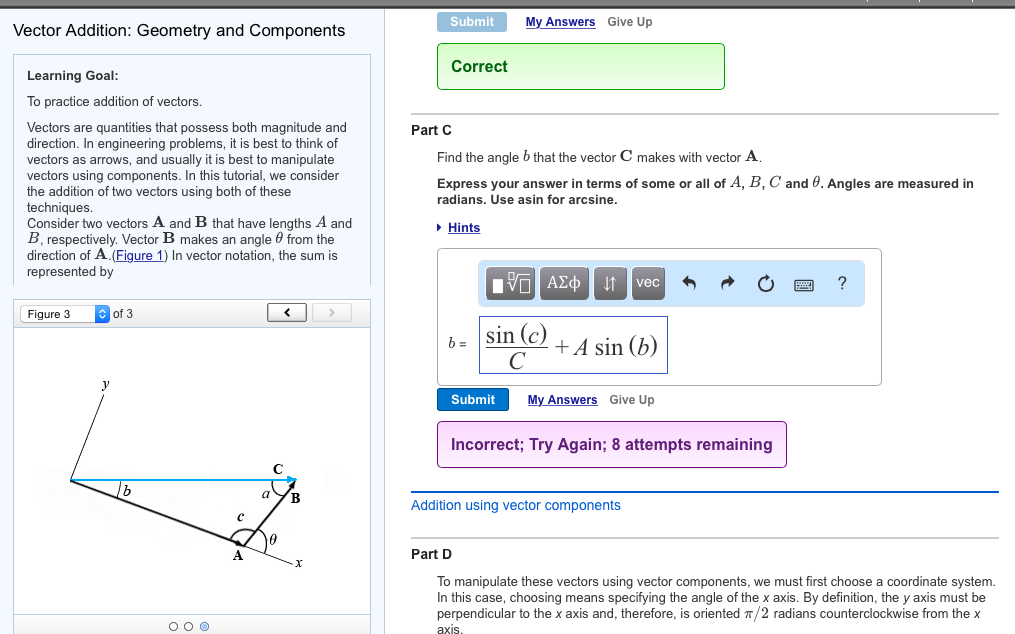 Solved To practice addition of vectors. Vectors are | Chegg.com