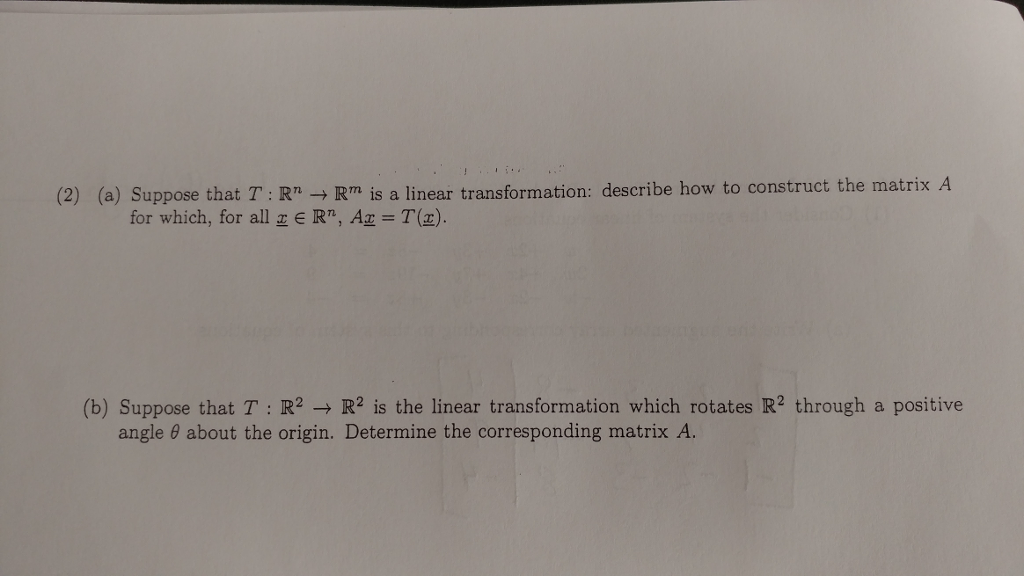 Solved Suppose that T: R^2 rightarrow R^m is a linear | Chegg.com