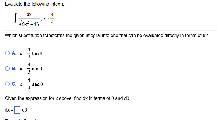 Solved Evaluate the following integral. Integral | Chegg.com Solved Evaluate the following integral. Integral | Chegg.com