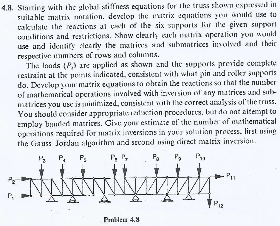 4.8. Starting with the global stiffness equations for | Chegg.com