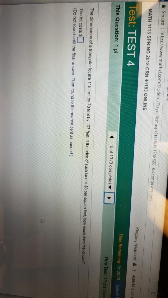 Solved Secure https://www.mathxl.com/Student/PlayerTe st | Chegg.com