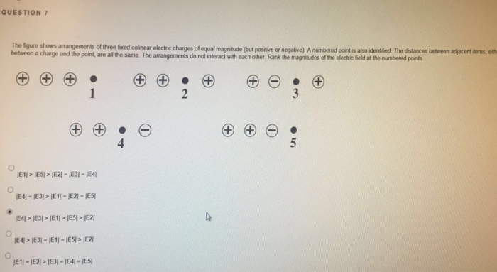 Solved The figure arrangements of three fixed collinear | Chegg.com