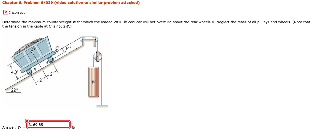 Solved Chapter 6, Problem 6/029 (video solution to similar | Chegg.com