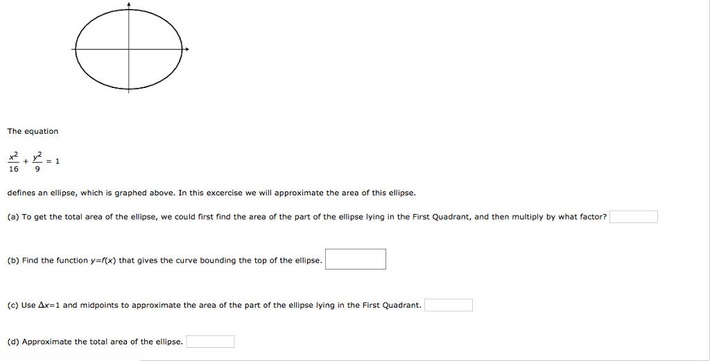 Solved the equation below defines an ellipse, which is | Chegg.com