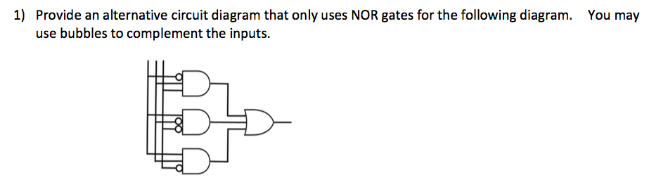 Solved 1) Provide an alternative circuit diagram that only | Chegg.com