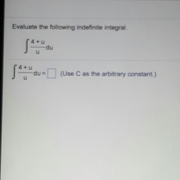 Solved Evaluate the following indefinite integral. integral | Chegg.com Solved Evaluate the following indefinite integral. integral | Chegg.com