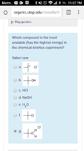Solved Which compound is the most unstable (has the highest | Chegg.com