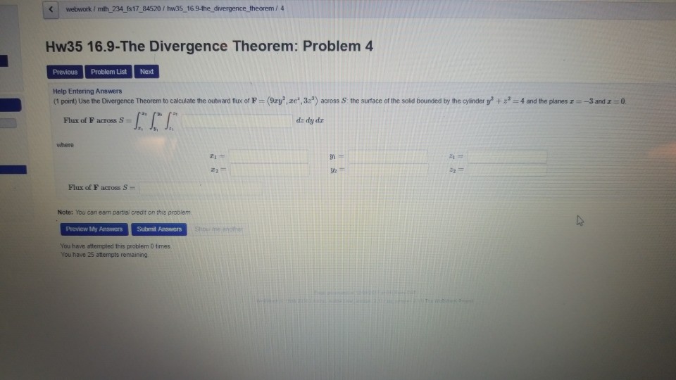 Solved K webwork/ mith 234 fs17 84520 / hw35 | Chegg.com