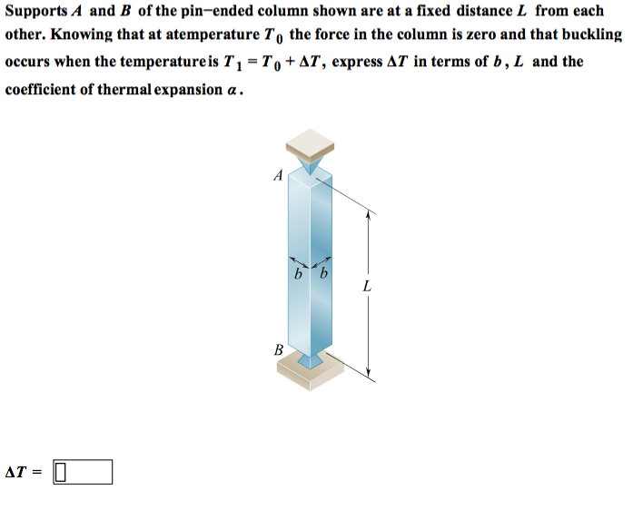 Solved Supports A and B of the pin-ended column shown are at | Chegg.com