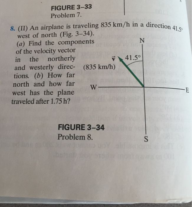 Solved An airplane is traveling 835 km/h in a direction 41.5 | Chegg.com