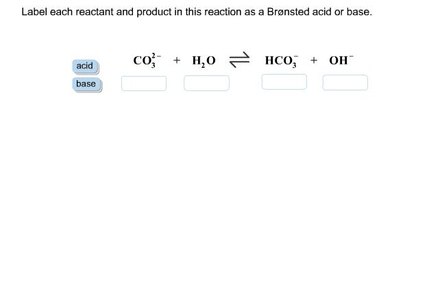 Solved Label each reactant and product in this reaction as a | Chegg.com