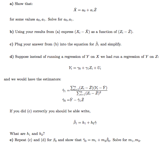 Solved 2. Changing Units Suppose we estimate a standard OLS | Chegg.com