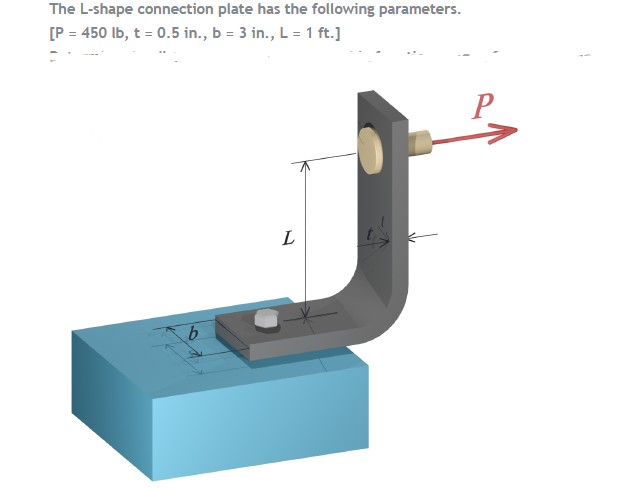 Solved The L-shape connection plate has the following | Chegg.com