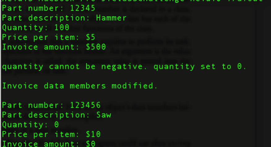 Solved (Invoice Class) Create a class called Invoice | Chegg.com Solved (Invoice Class) Create a class called Invoice | Chegg.com