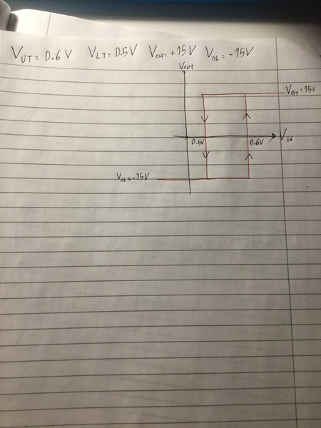 Solved Design a non-inverting schmitt trigger circuit using | Chegg.com
