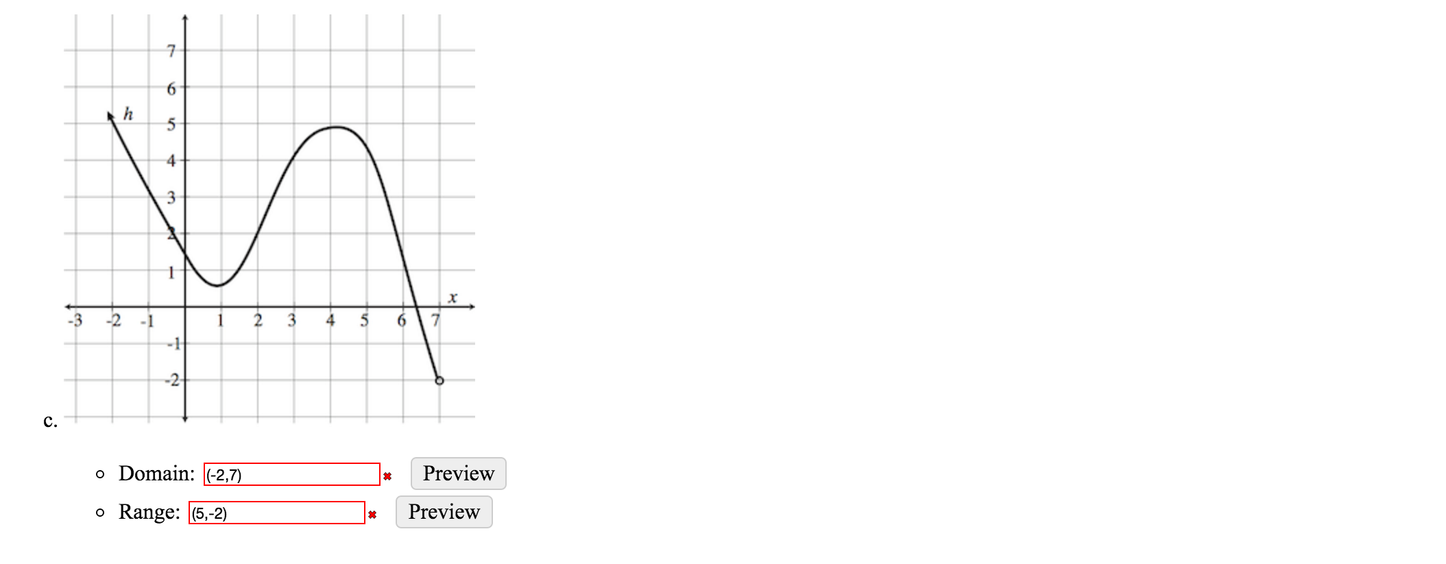 Solved Determine The Domain And Range Of The Following 0650