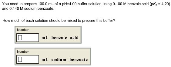 Solved You need to prepare 100,0 mL of a pH = 4.00 buffer | Chegg.com