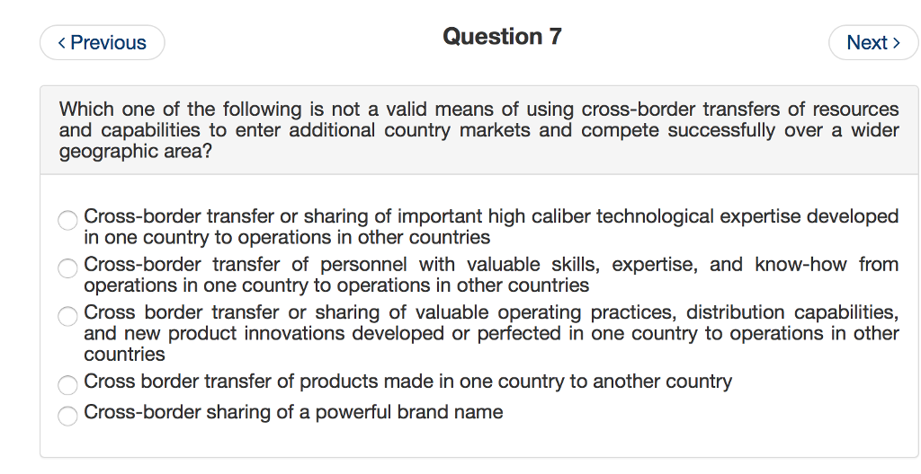 Solved Which one of the following is not a valid means of | Chegg.com