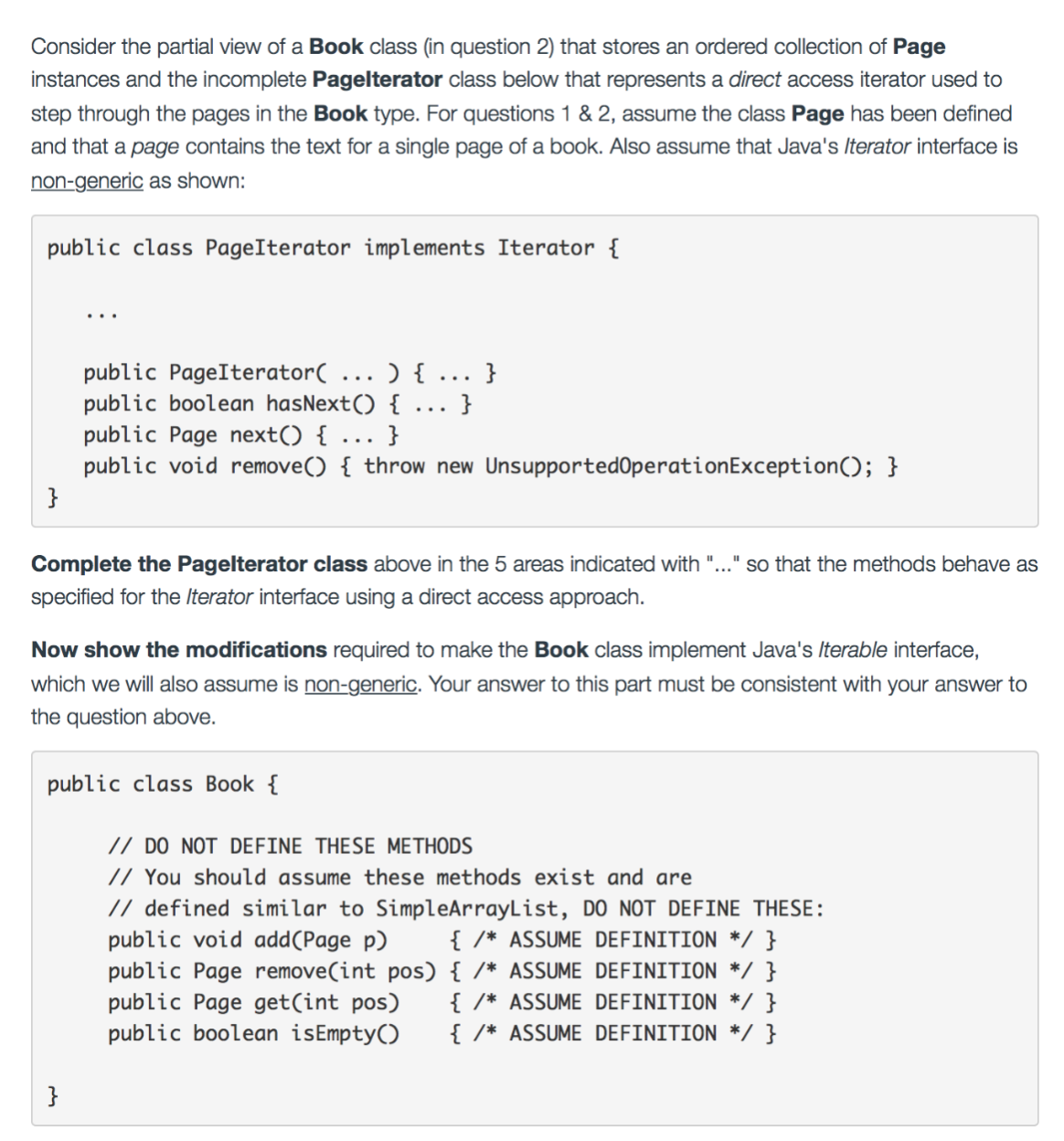 Solved Consider the partial view of a Book class (in | Chegg.com