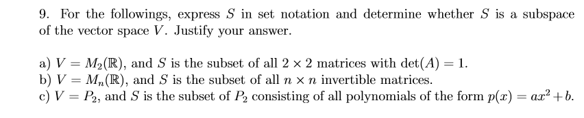 Solved For The Followings Express S In Set Notation And