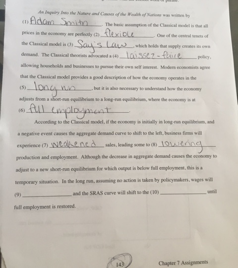 Solved The basic assumption of the Classical model that | Chegg.com