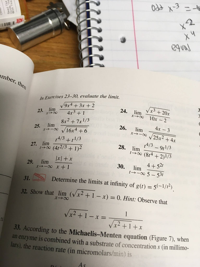 Solved In Exercises 23 - 30, evaluate the limit lim | Chegg.com