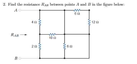 Solved Find the resistance Rab between points A and B in the | Chegg.com