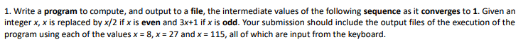 Solved 1. Write a program to compute, and output to a file, | Chegg.com