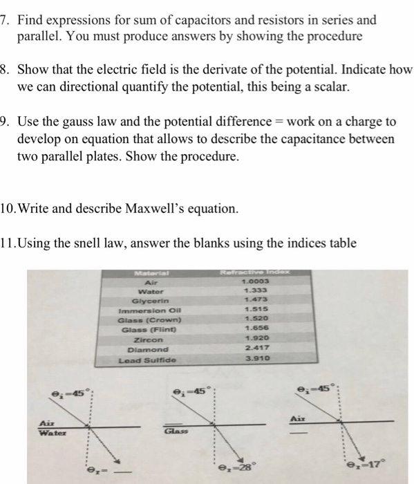 Solved Find expressions for sum of capacitors and resistors | Chegg.com