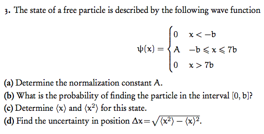 Solved The state of a free particle is described by the | Chegg.com