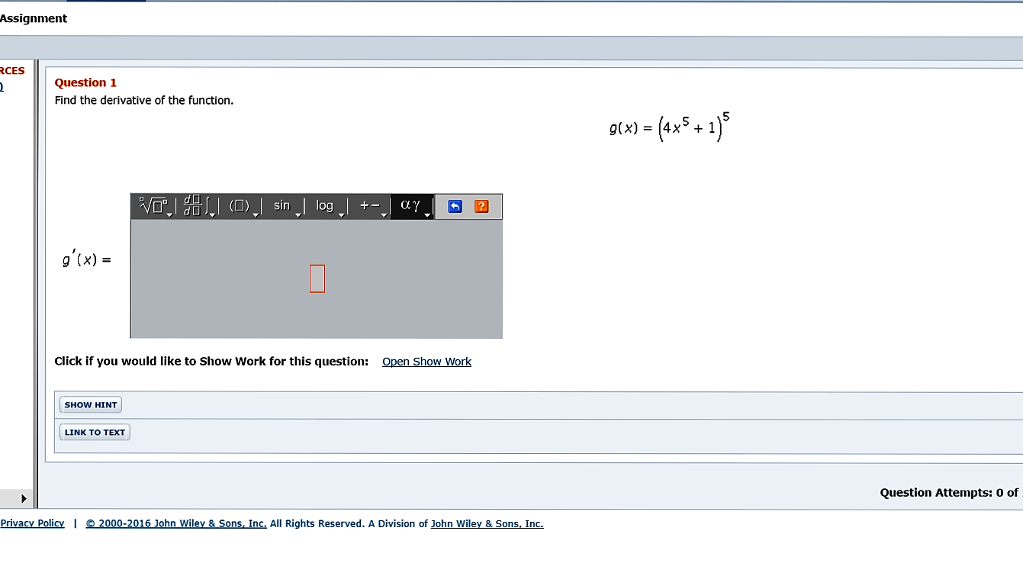 Solved Find the derivative of the function. g(x) = (4x^5 + | Chegg.com