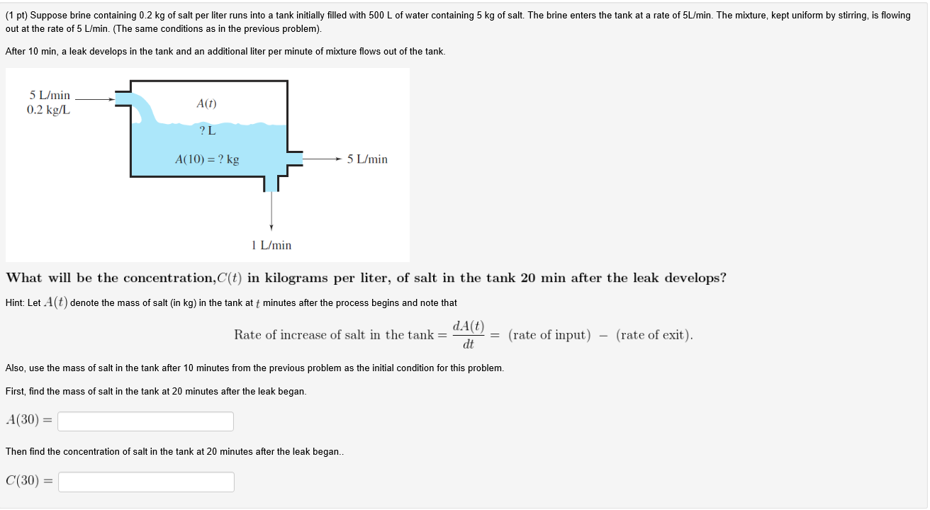 Solved Suppose Brine Containing 0 2 Kg Of Salt Per Liter Chegg Solved Suppose Brine Containing 0 2 Kg Of Salt Per Liter Chegg
