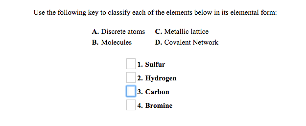 Solved Use the following key to classify each of the | Chegg.com